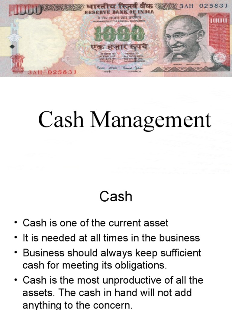 Cash Management | PDF | Financial Transaction | Payments