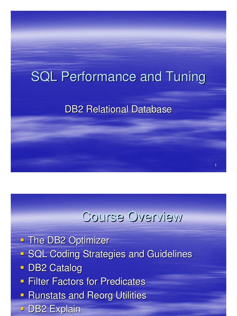 Db2 Sql Tuning Database Index Areas Of Computer Science 0008