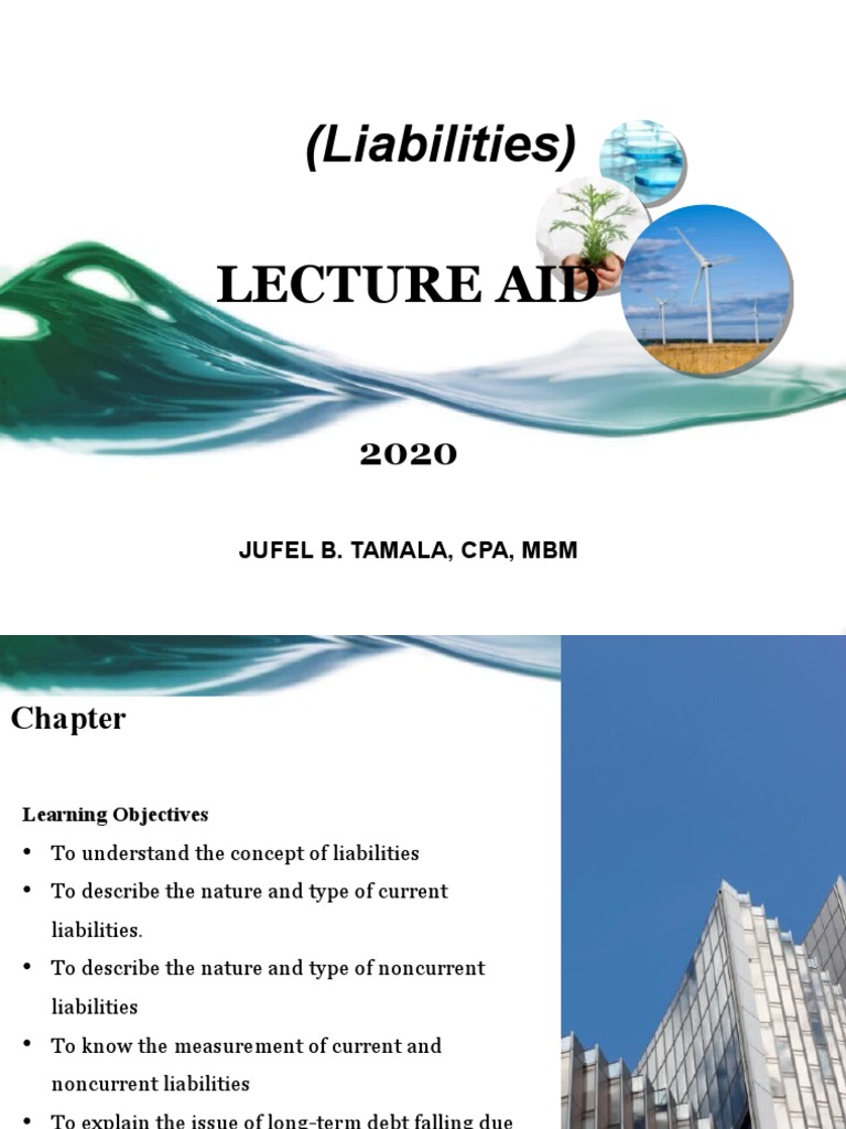 (Liabilities) : Lecture Aid | PDF | Current Liability | Liability (Financial Accounting)