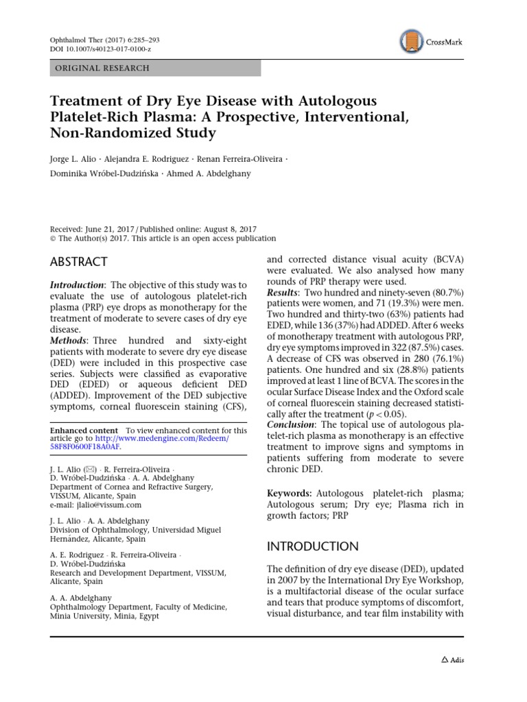 Dry Eye. | PDF | Human Eye | Diseases And Disorders