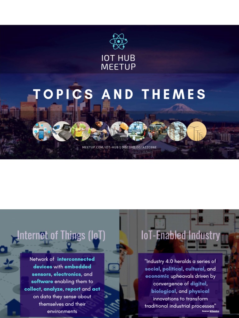 IoT Hub Meetup Topics and Themes - Call For Speakers | PDF | Internet ...