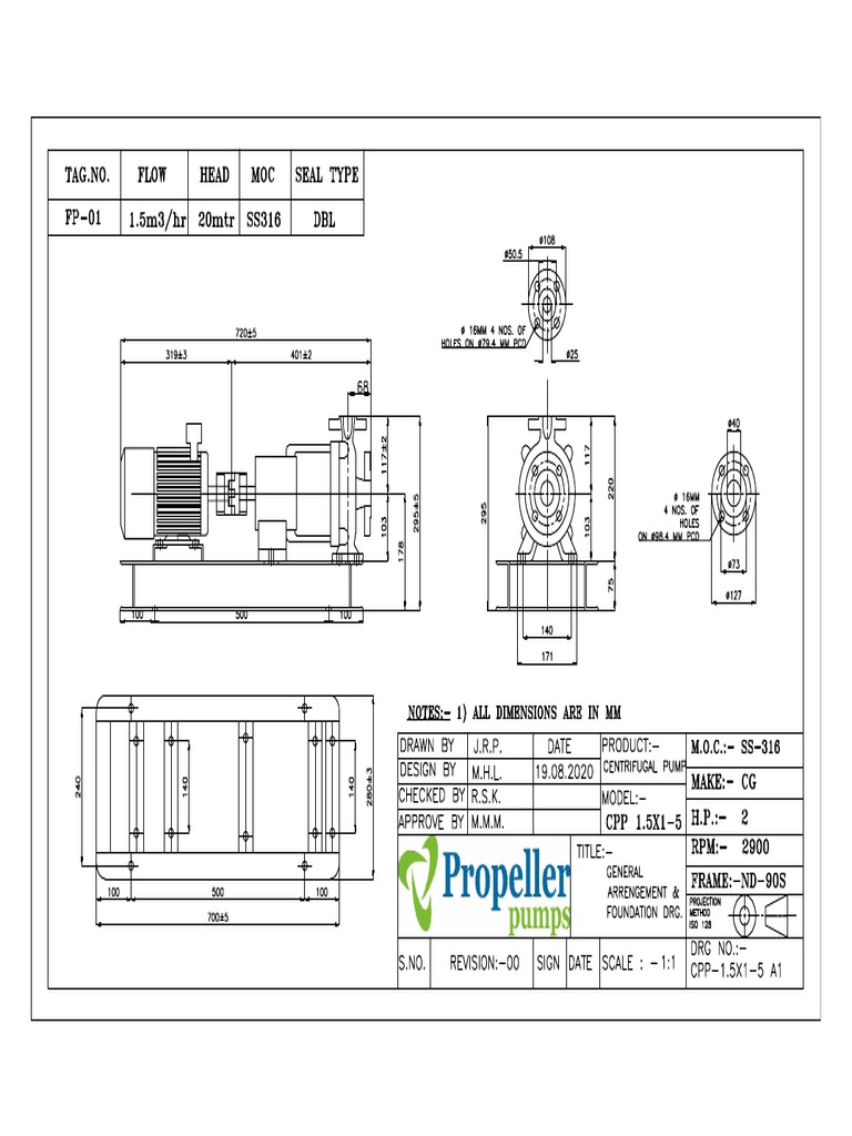 ATFD Feed Pump GA Drawing | PDF