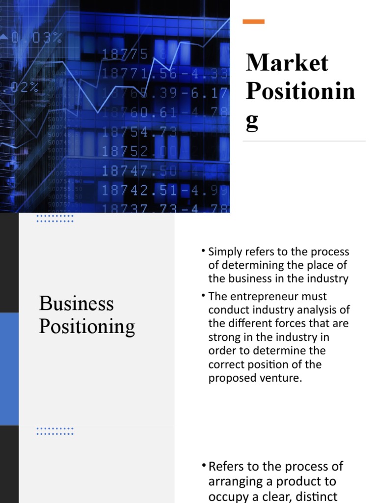 Market Positioning | PDF | Prices | Entrepreneurship