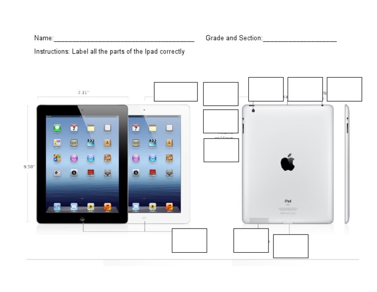 Ipad Worksheet | PDF
