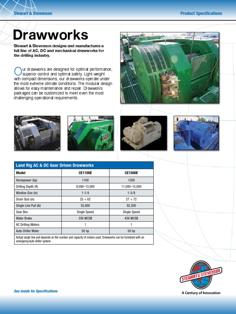 Drawworks: Stewart & Stevenson Product Specifications | PDF ...