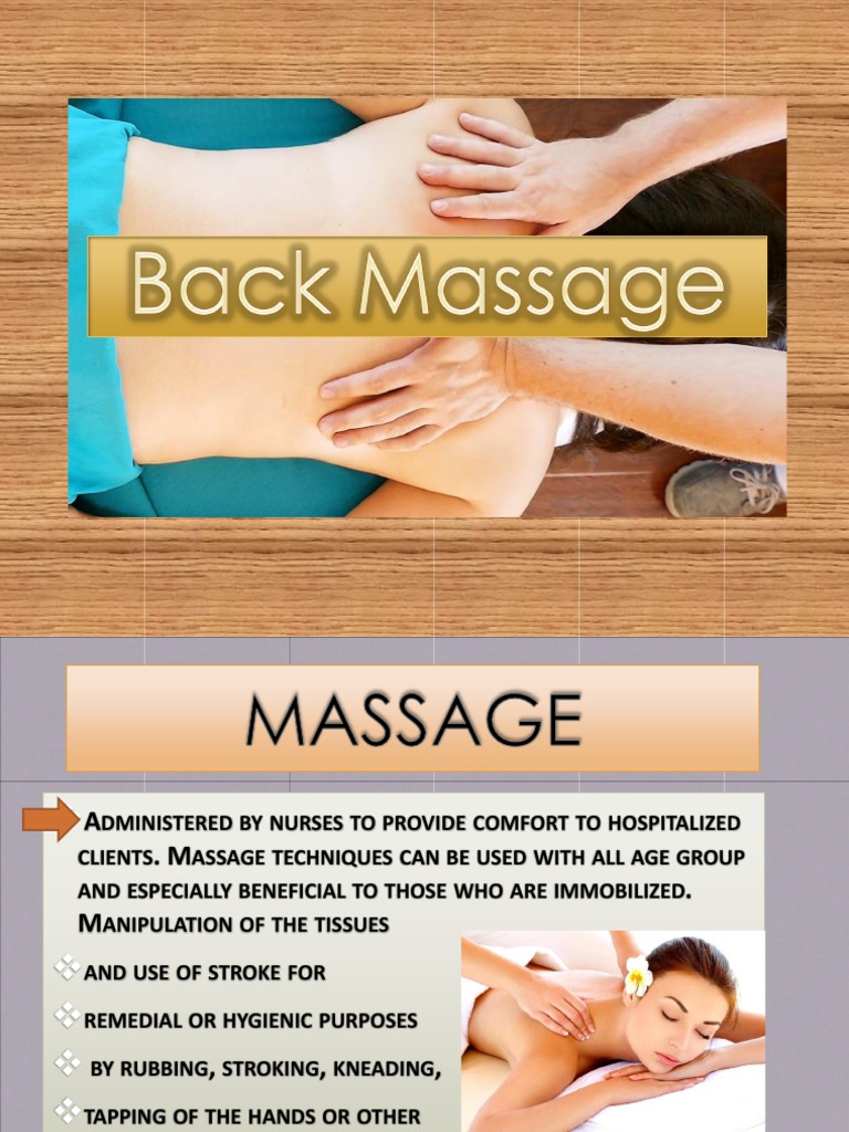 Back Massage | PDF | Massage | Relaxation (Psychology)