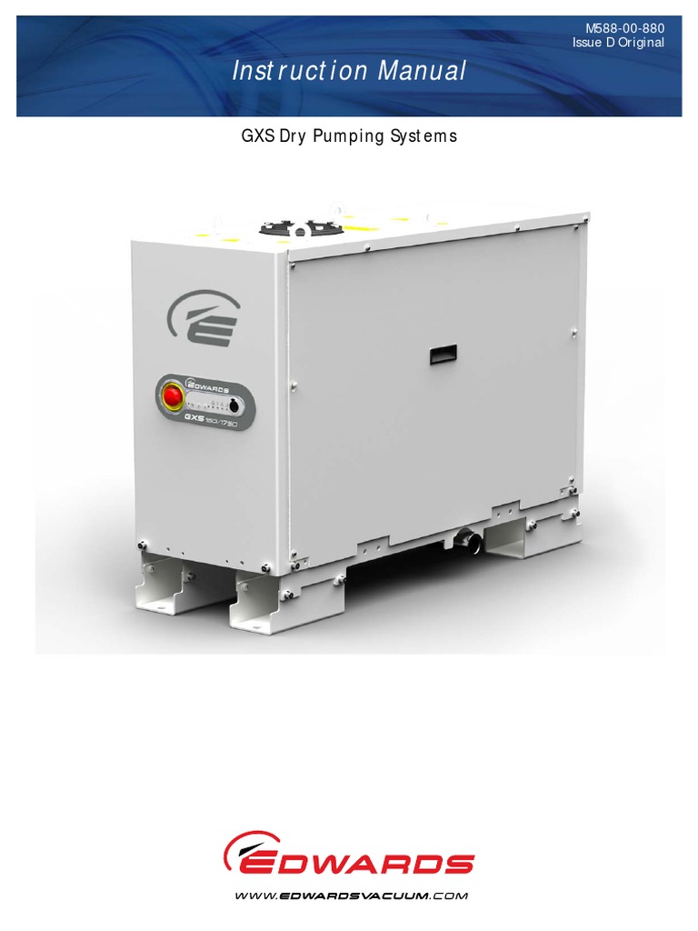 Edwards GXS Dry Pumps Product Manual | PDF | Nature