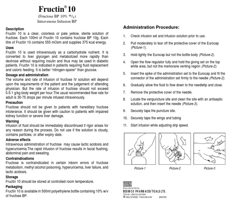 Fructin PDF | PDF | Intravenous Therapy | Fructose