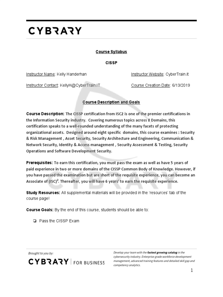 A Comprehensive Guide to Preparing for the CISSP Certification through ...