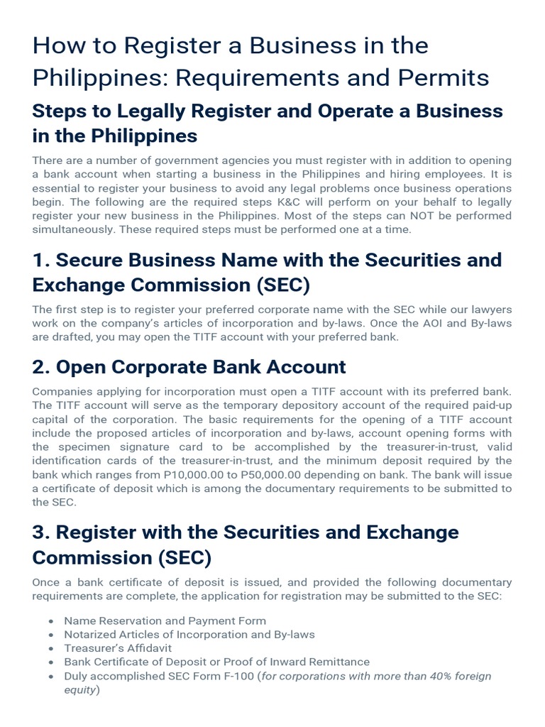 How To Register A Business in The Philippines | PDF | Pharmaceutical ...