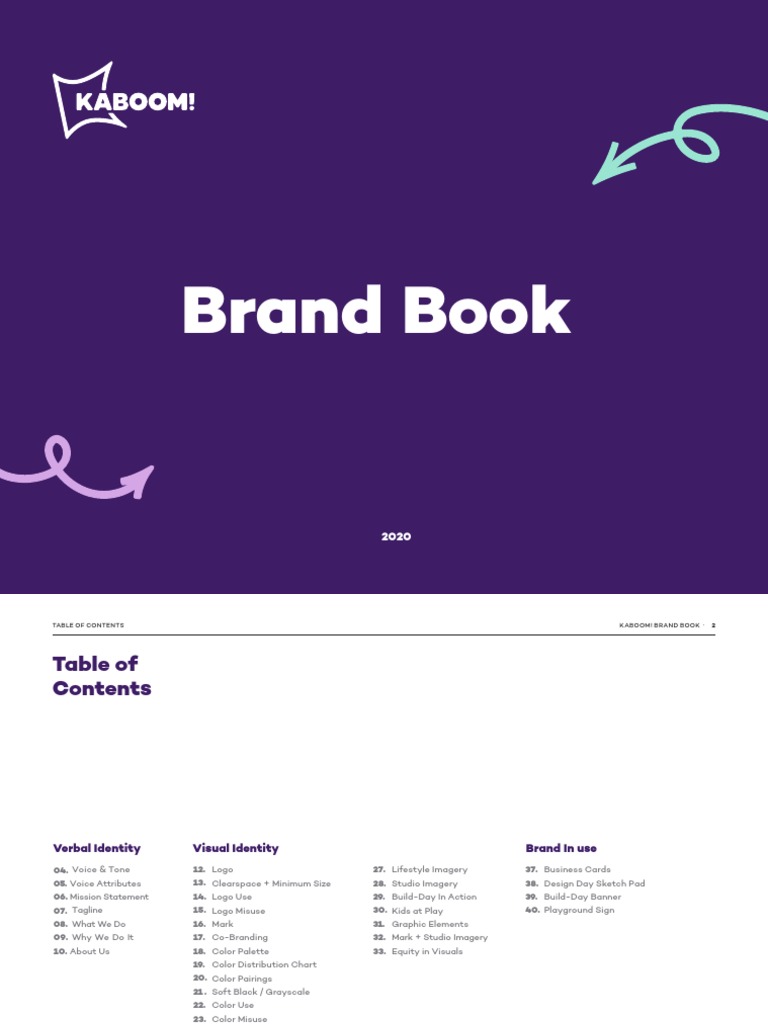 KABOOM! Brand Book Style Guide | PDF | Logos | Typefaces