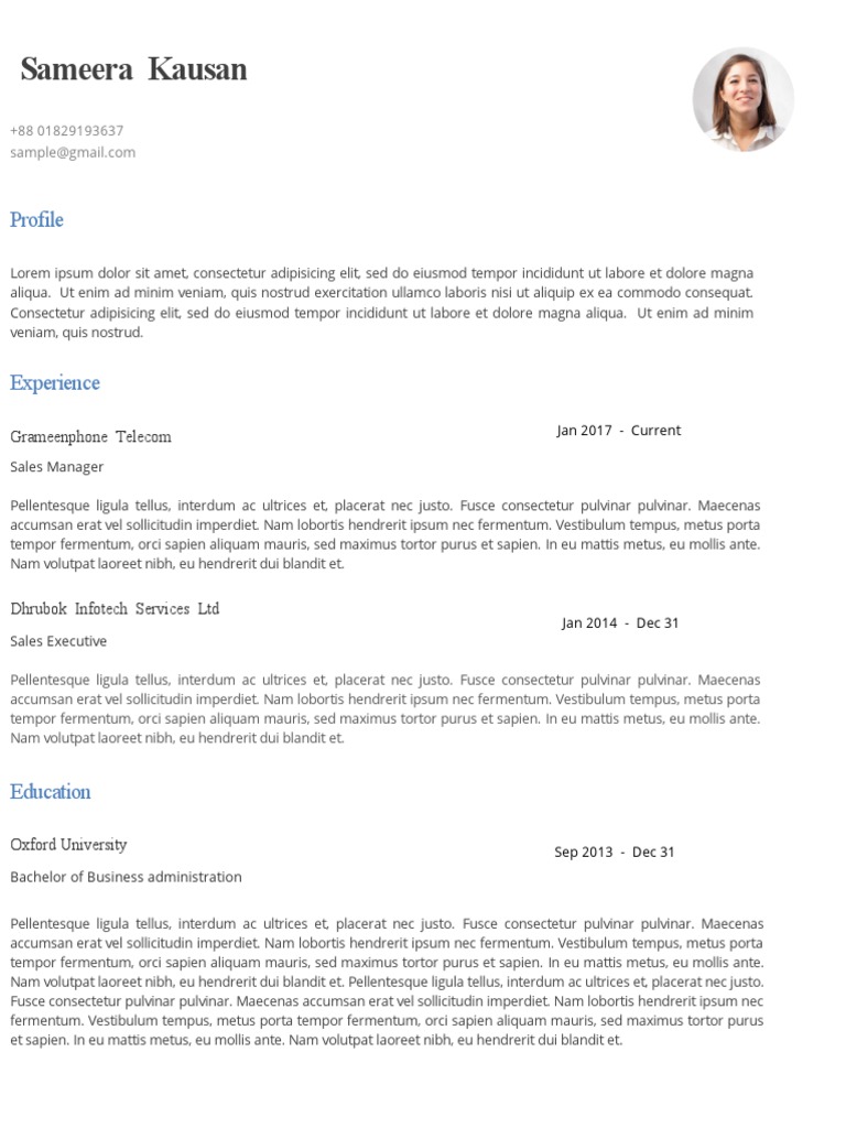 Minimalist Resume for Sameera Kausan | PDF | Business | Games & Activities
