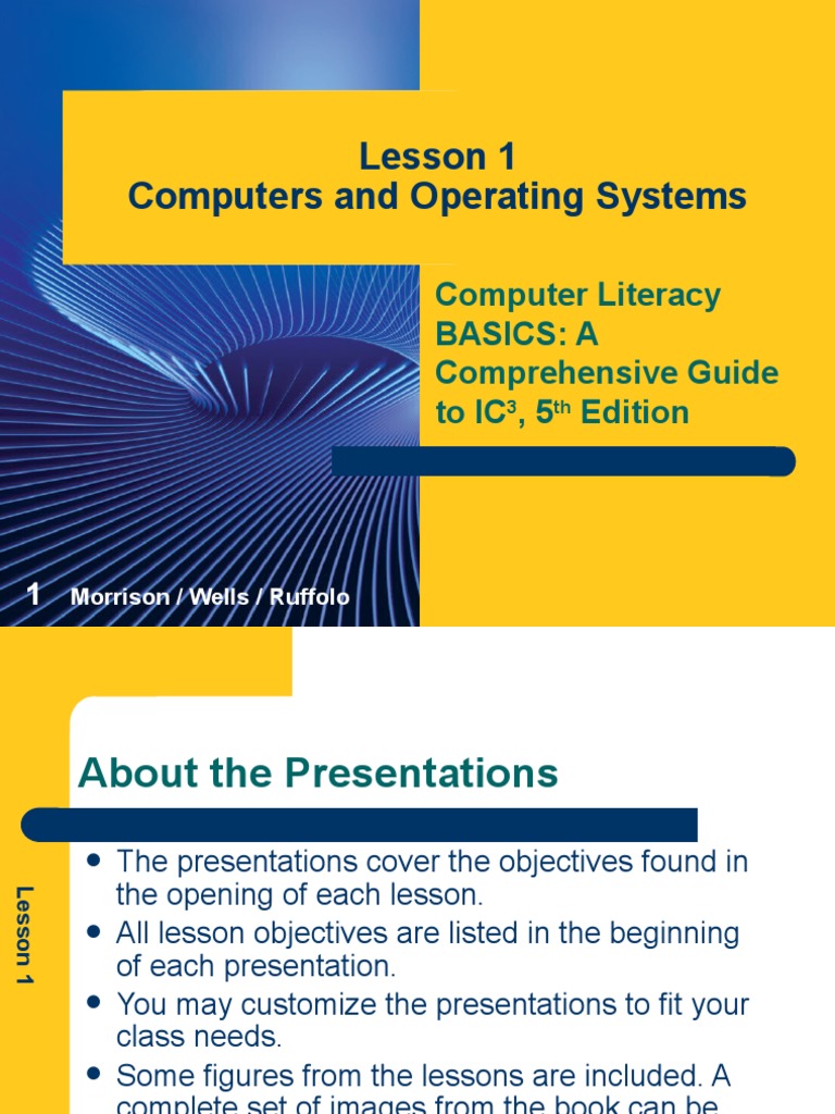 Lesson 1 Computers and Operating Systems: Computer Literacy Basics: A ...