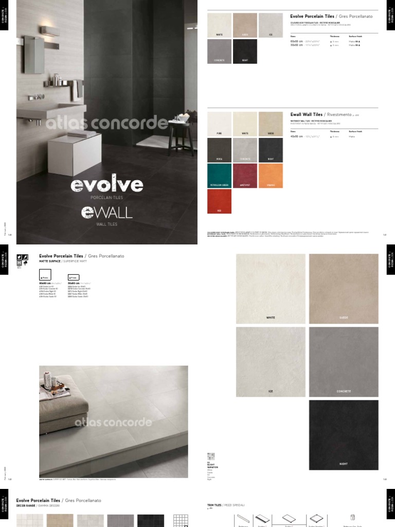 Evolve Porcelain Tiles: / Gres Porcellanato | PDF | Ceramics | Ceramic Materials
