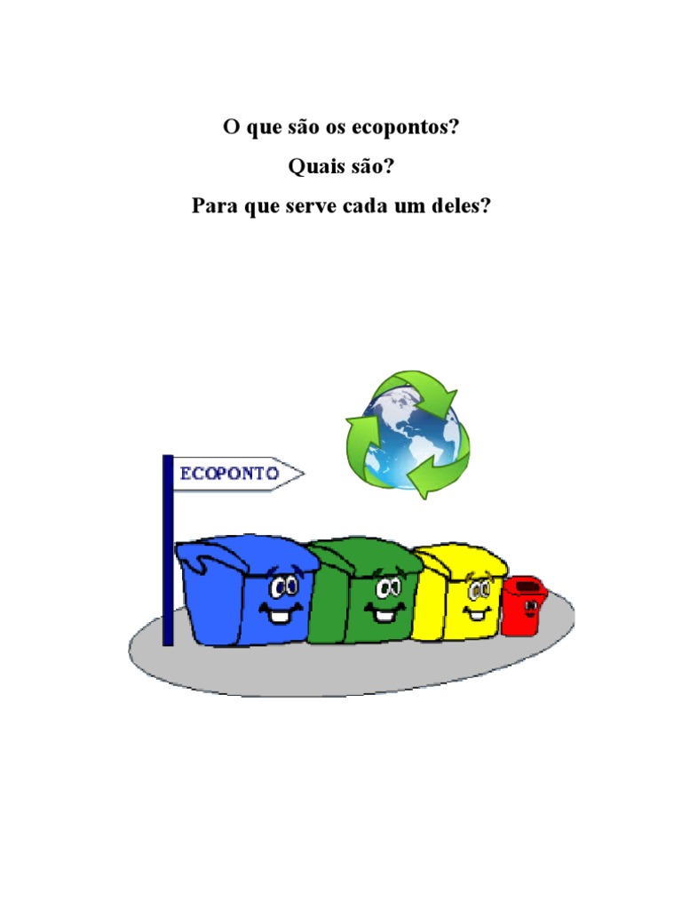 Os Ecopontos | PDF | Reciclagem | Embalagem e rotulagem