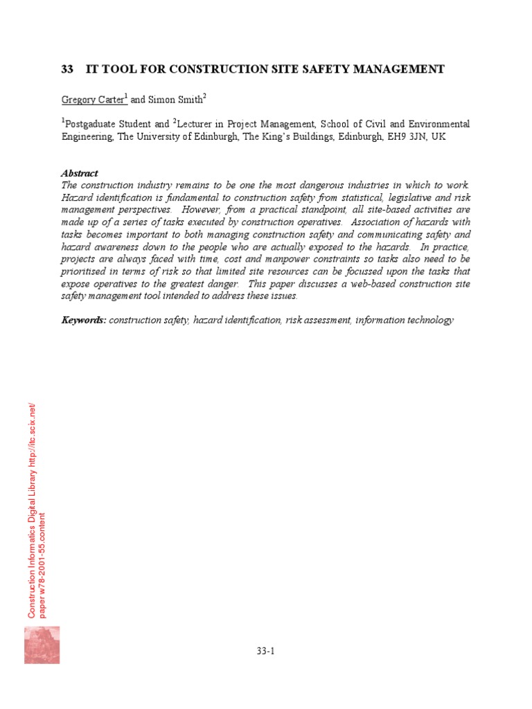 33 It Tool For Construction Site Safety Management | PDF | Websites ...