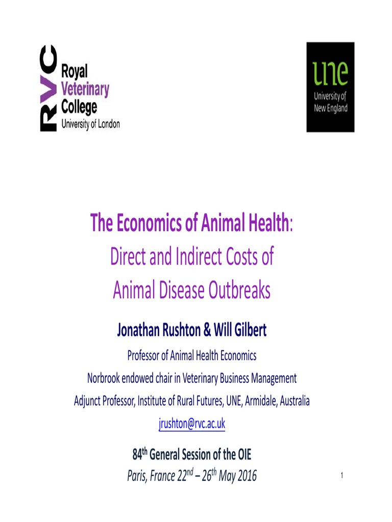 The Economics of Animal Health: Direct and Indirect Costs | PDF ...