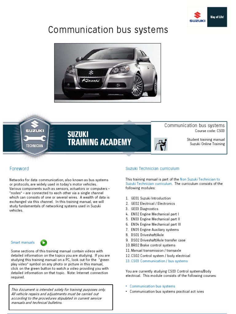 CAN Communication Bus Systems CS03 | PDF | Data Transmission | Computer ...