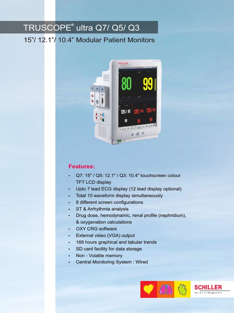 Schiller Truscope Ultra q5 Patient Monitor | PDF | Electrocardiography ...
