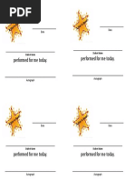 Shoe Tying Awards | PDF | Learning