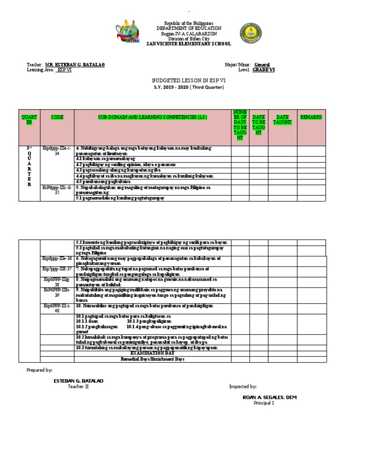 Bow - Esp 6 - Q3 | PDF