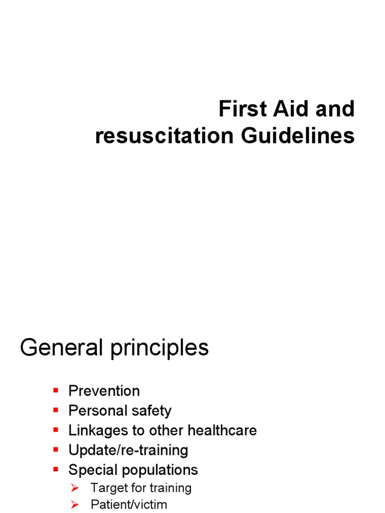 First Aid and Resuscitation Guidelines | PDF | Concussion | Wound