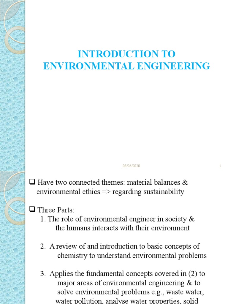 Introduction To Environmental Engineering Ethics | PDF | Natural ...