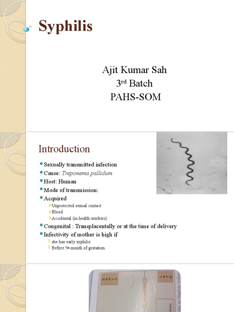 Syphilis | PDF | Health Sciences | Medical Specialties