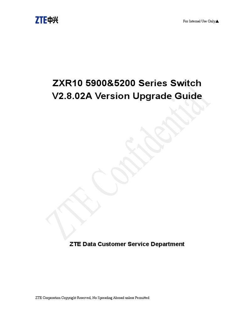 ZXR10 5900 - 5200 - 3900A Series Switch V2.8.23A Version Upgrade Guide | PDF | File Transfer ...