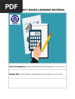 CBLM Mensuration and Calculation | PDF | Area | Electrical Resistance And Conductance