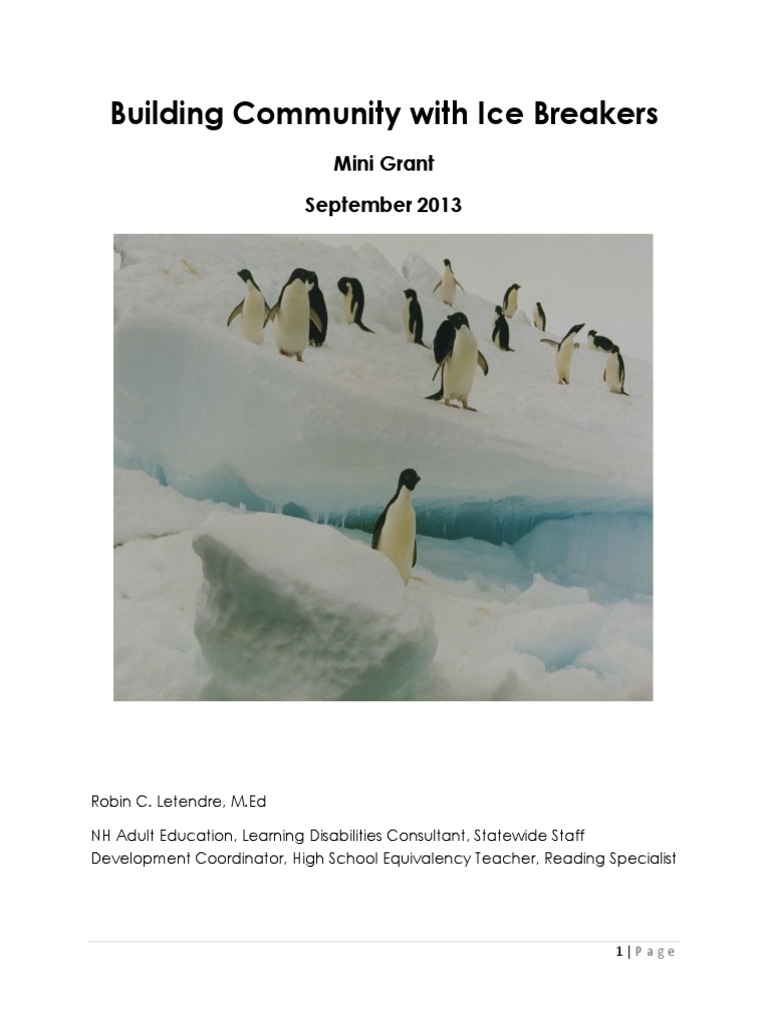 Building Community Ice Breakers | PDF
