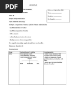 Lesson Plan For Atomic Structure | PDF