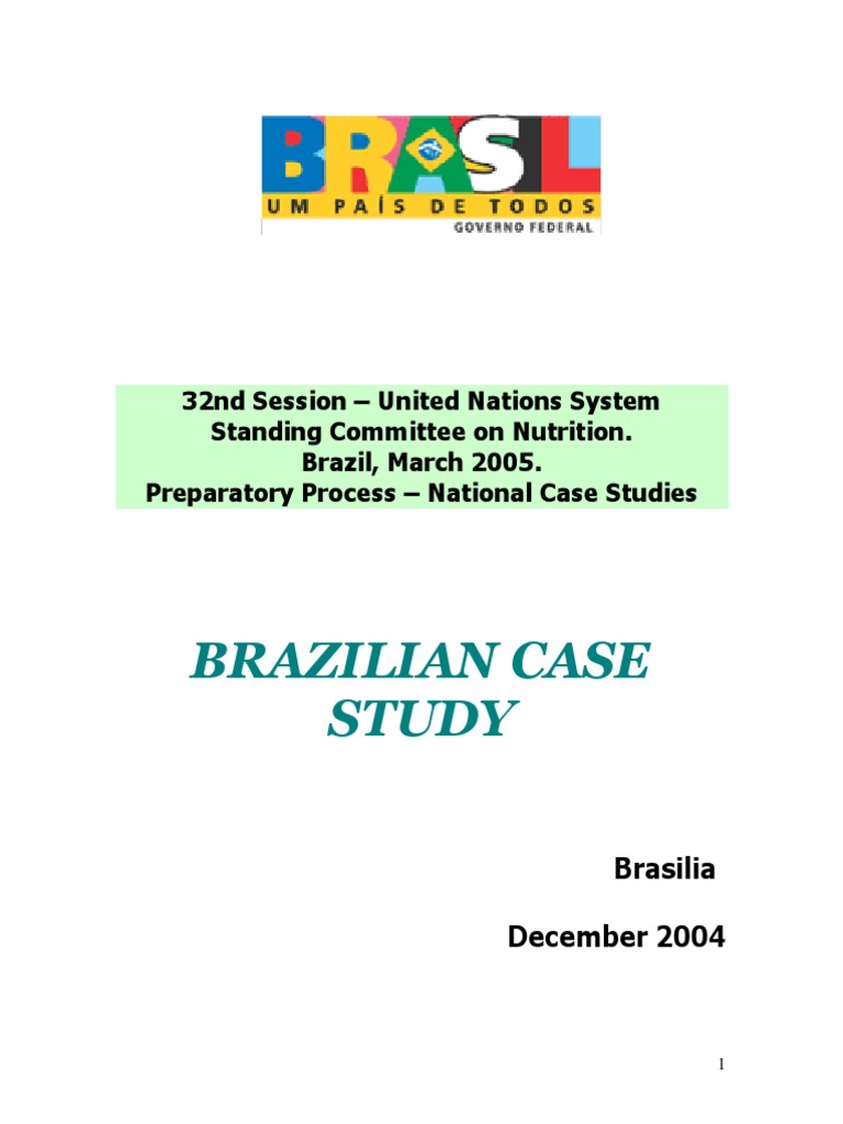 Brazilian Case Study | PDF | Millennium Development Goals | Poverty