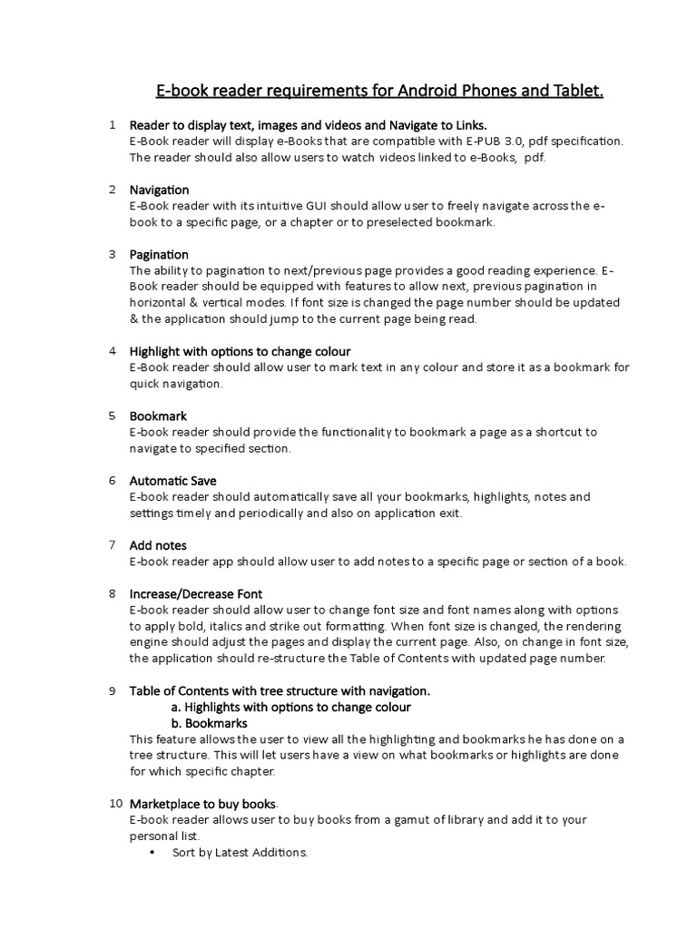 E-Book Reader Requirements For Android Phones and Tablet | Download ...