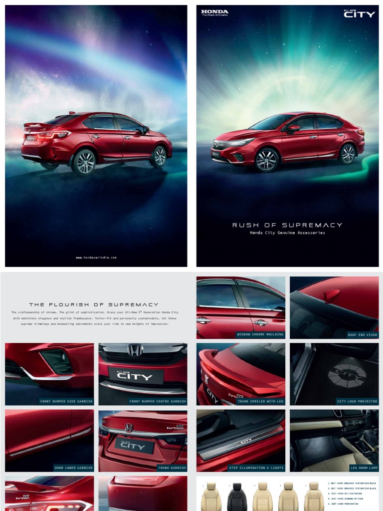 All New Honda City Accessories Brochure PDF Car Land Vehicles