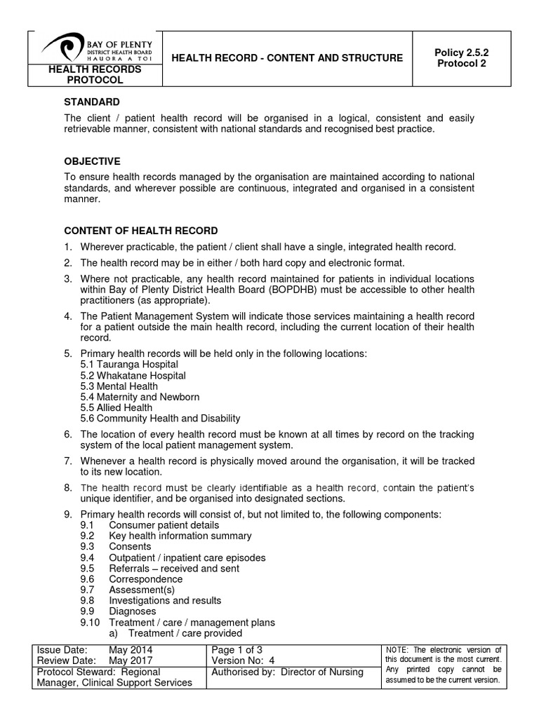Health Record Content and Structure252p2 | PDF | Patient | Health Care