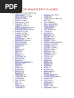 Liste des pays du monde A-Z | PDF