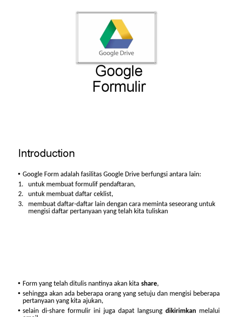 Panduan Membuat Google Form | PDF