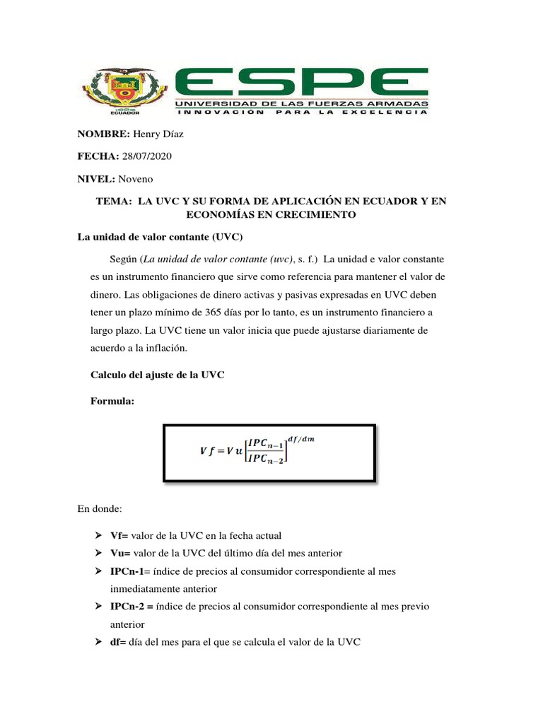 La UVC y Su Forma de Aplicación en Ecuador y en Economías en ...