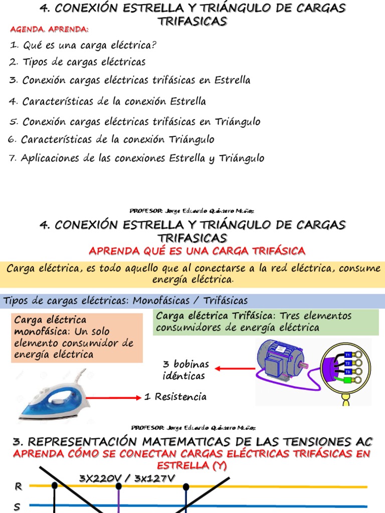 Conexiones Estrella y Triángulo en Trifásicos | PDF | Corriente ...
