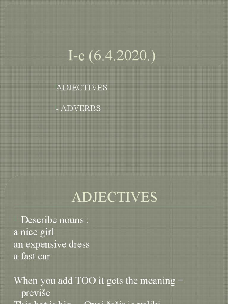 Adj. /adv | PDF