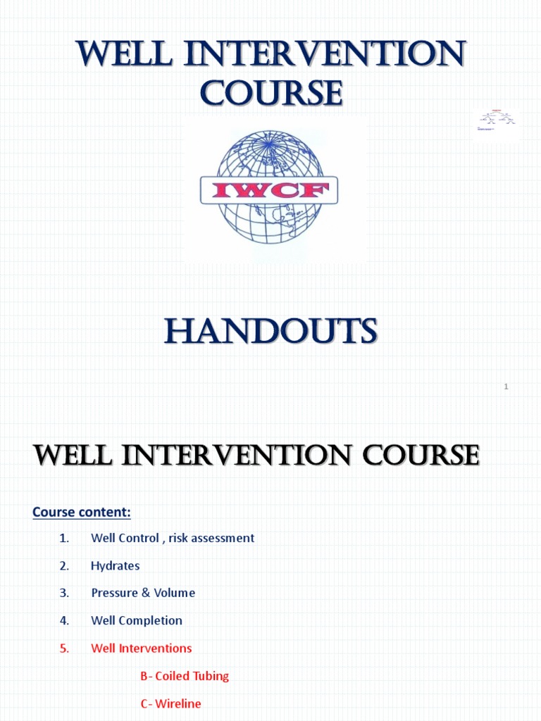 Well Intervention Course: Organizations | PDF | Casing (Borehole ...