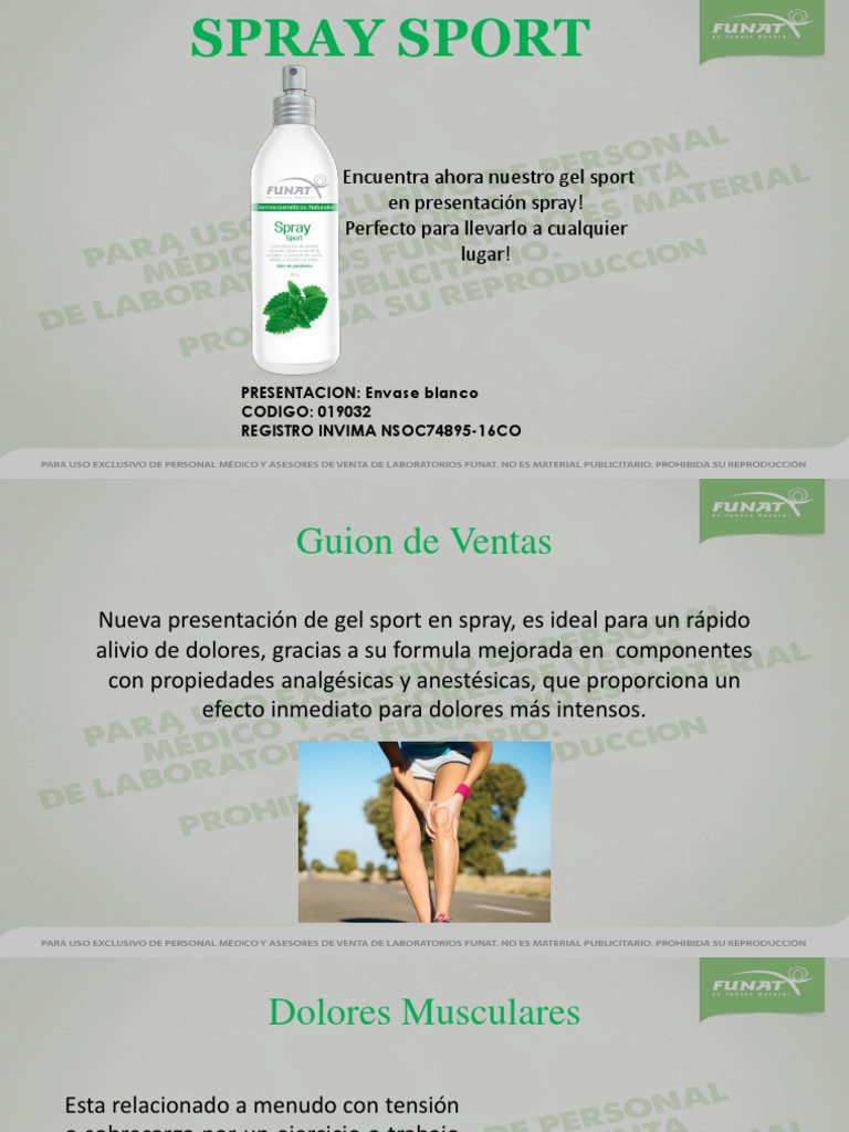 Spray Sport PDF | PDF | Músculo | Fibromialgia