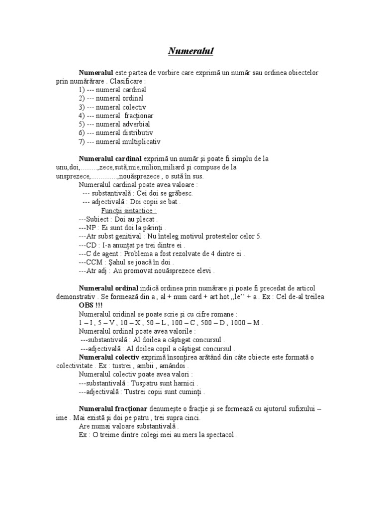 Numeralul | PDF