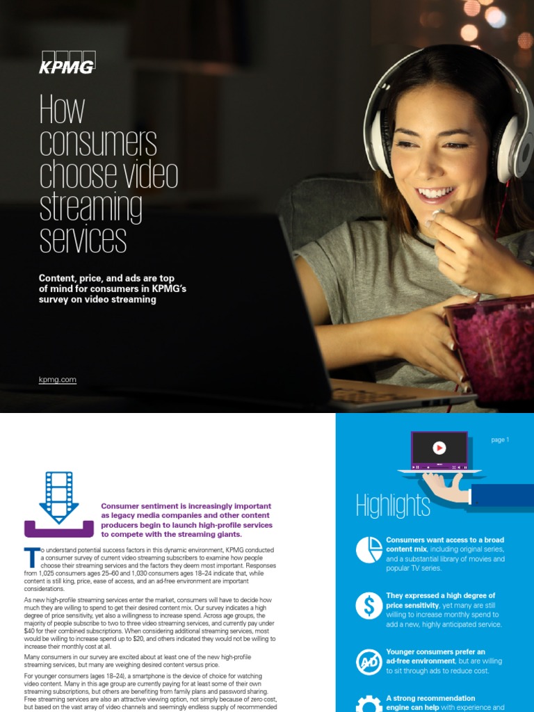 KPMG Streaming Survey Report PDF | PDF | Streaming Media | Pay Television