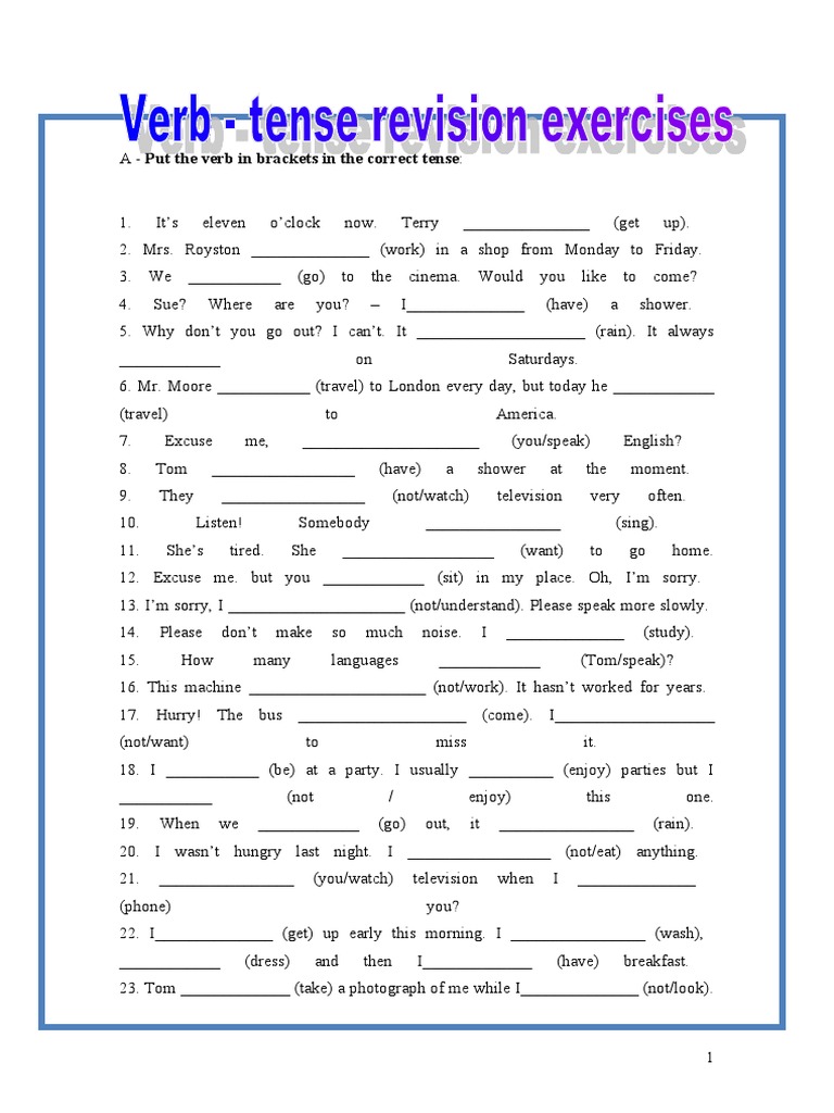 Mixed Verb Tenses | PDF | Language Arts & Discipline