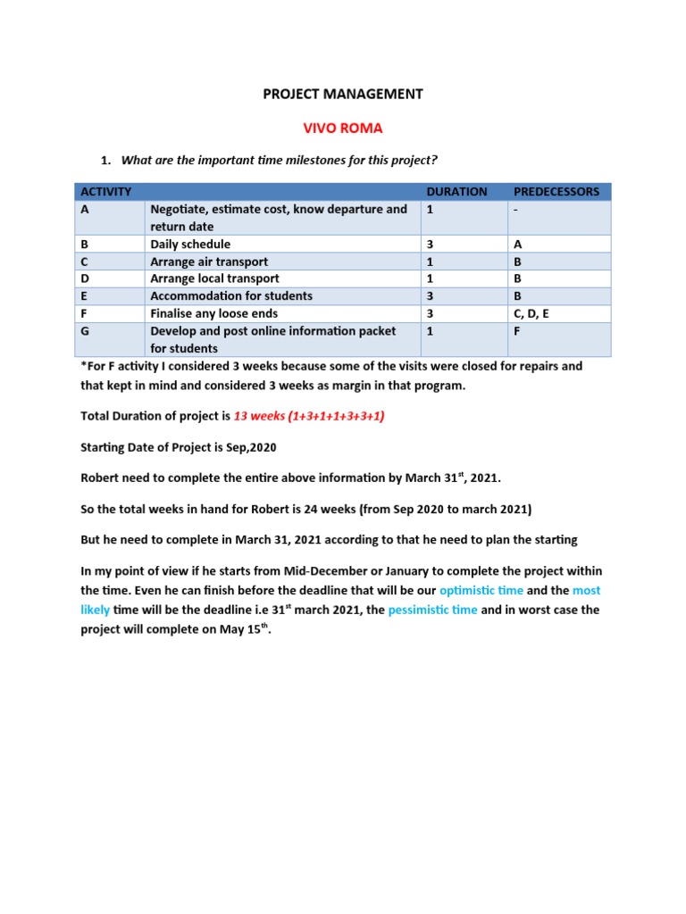 Project Management | PDF