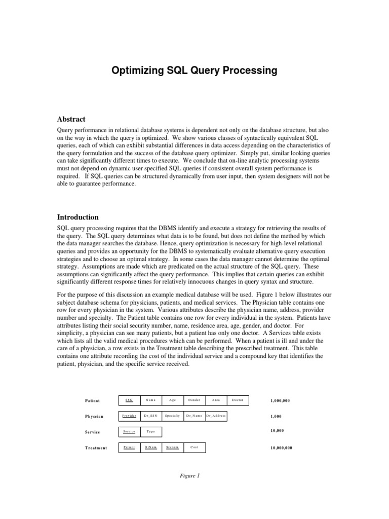 Optimizing SQL Query Processing: Patient 1, 0 0 0, 0 0 0 | PDF | Database Index | Databases