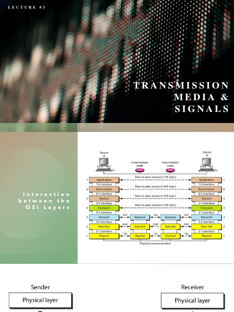 Lecture #3-4 PDF | PDF | Transmission Medium | Digital Signal