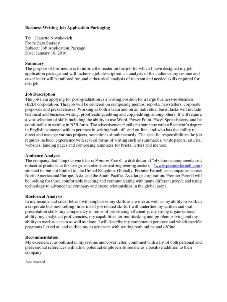 Job Application Package | PDF | Copy Editing | Résumé